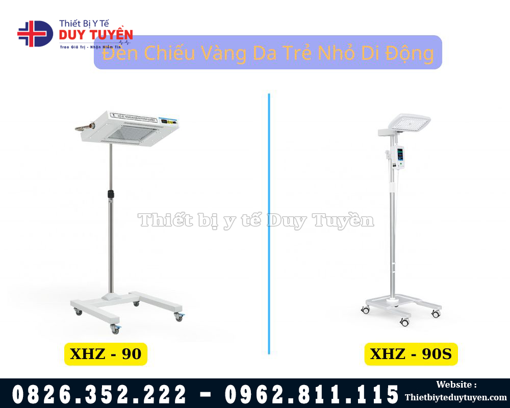 Đèn chiếu vàng da giảm bilirubin di động